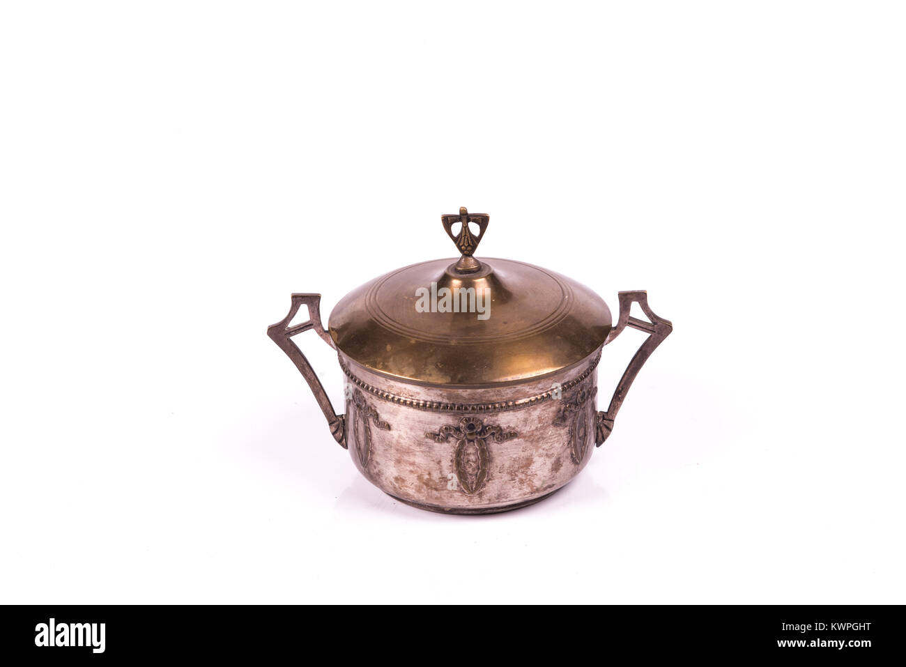 antique silver sweets box from interwar period Stock Photo - Alamy