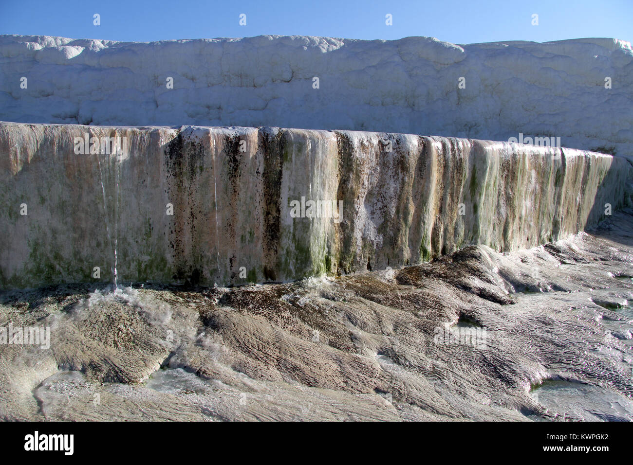 Wall of pool with water in Pamukkale, Turkey Stock Photo - Alamy