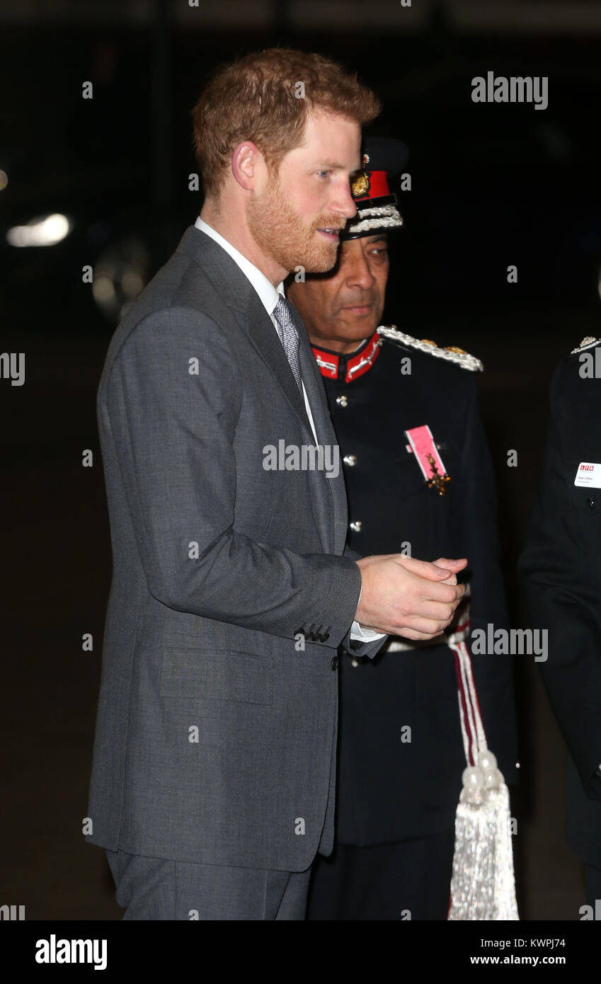 Prince Harry attends the London Fire Brigade Carol Service at ...