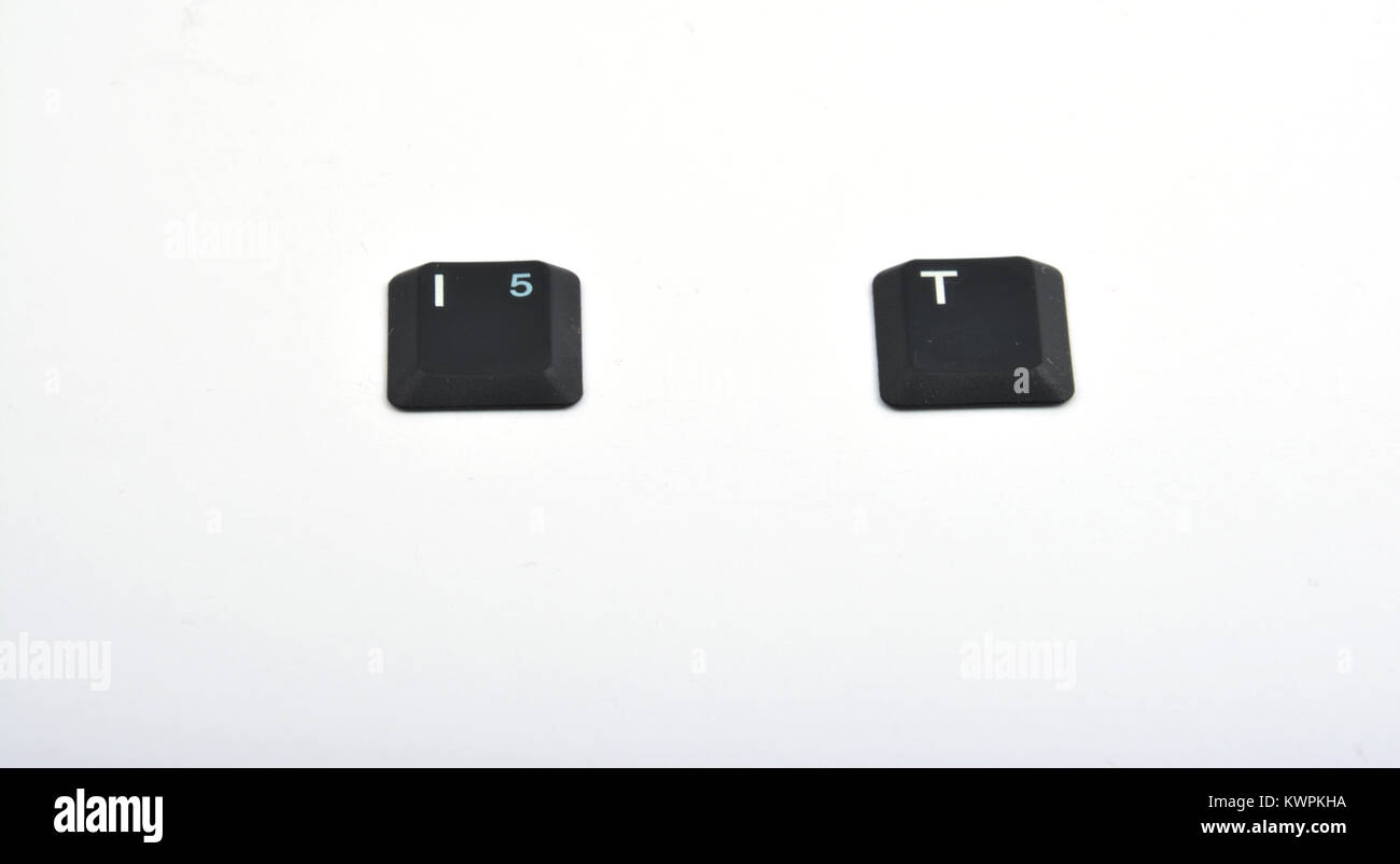 IT computer keyboard letters isolated on white background Stock Photo ...