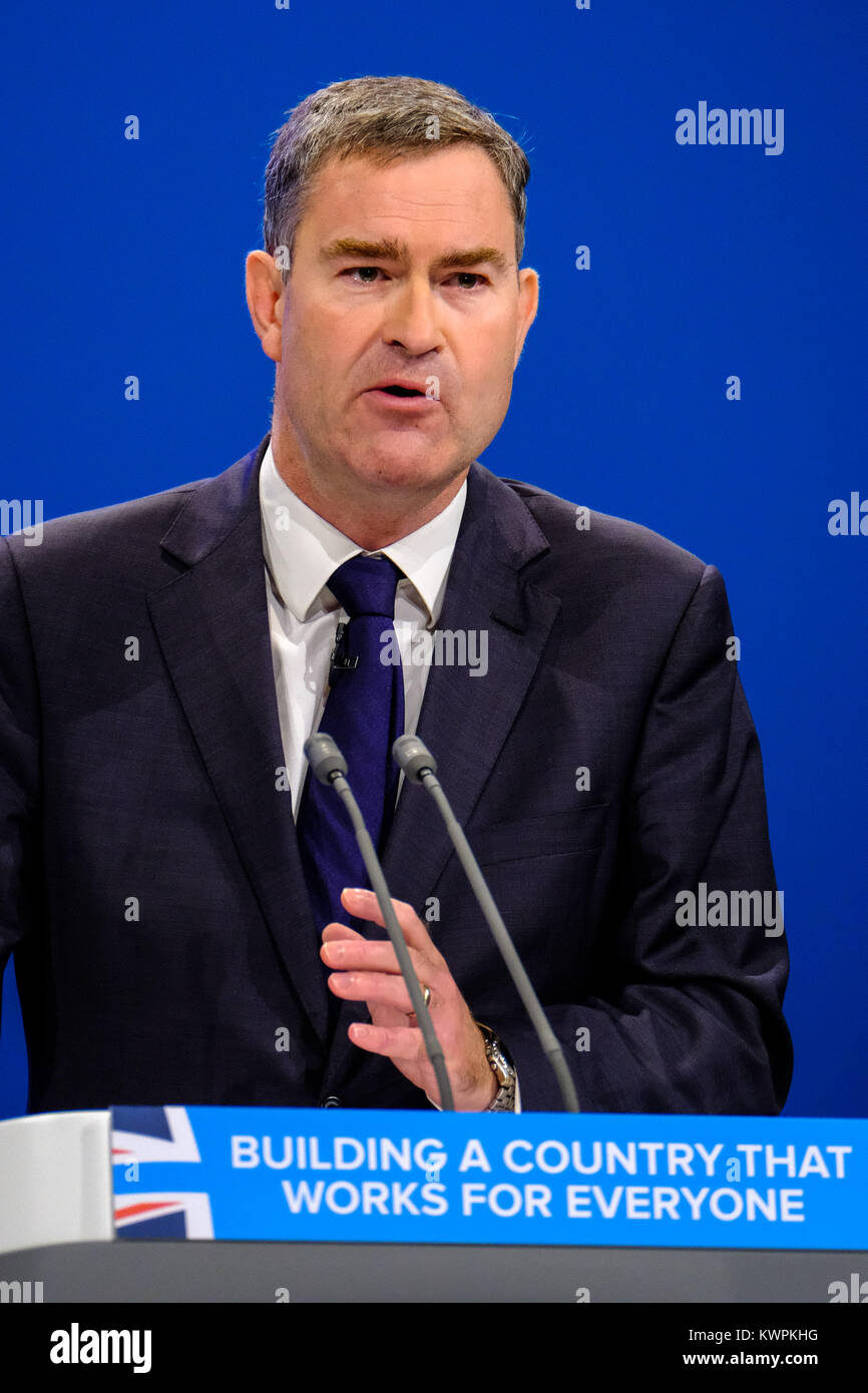 David Gauke addresses the Conservative Party Conference at Manchester ...