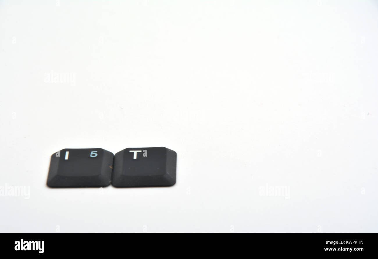 IT computer keyboard letters isolated on white background Stock Photo ...