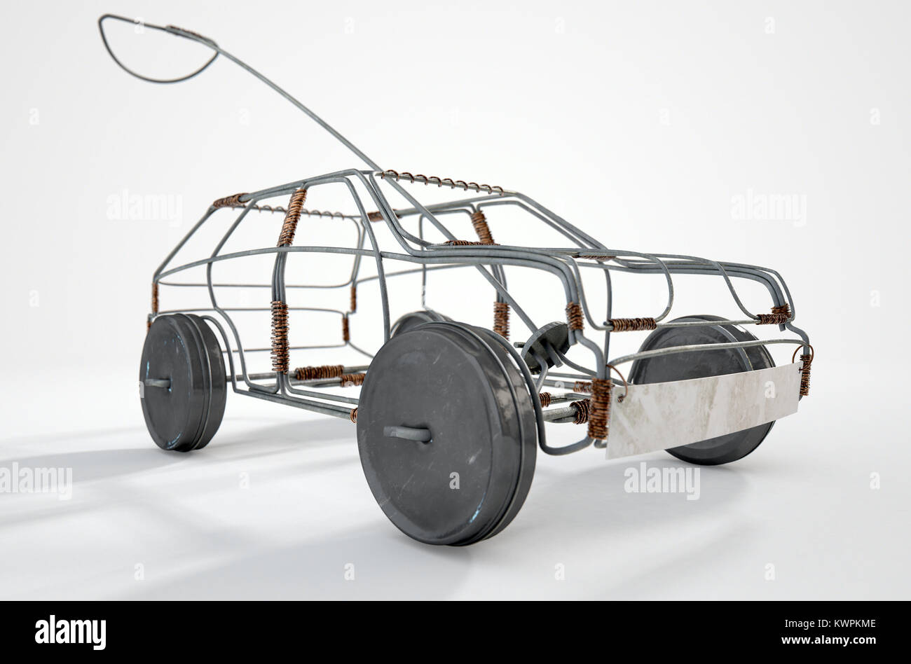 Wire frame car render High Resolution Stock Photography and Images - Alamy