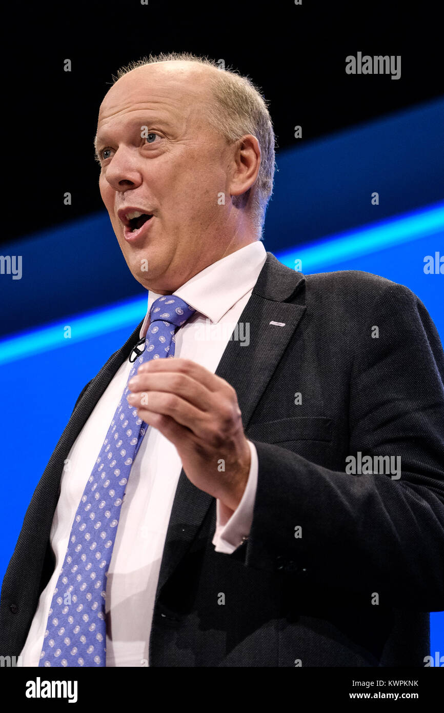 Chris Grayling addresses the Conservative Party Conference at ...