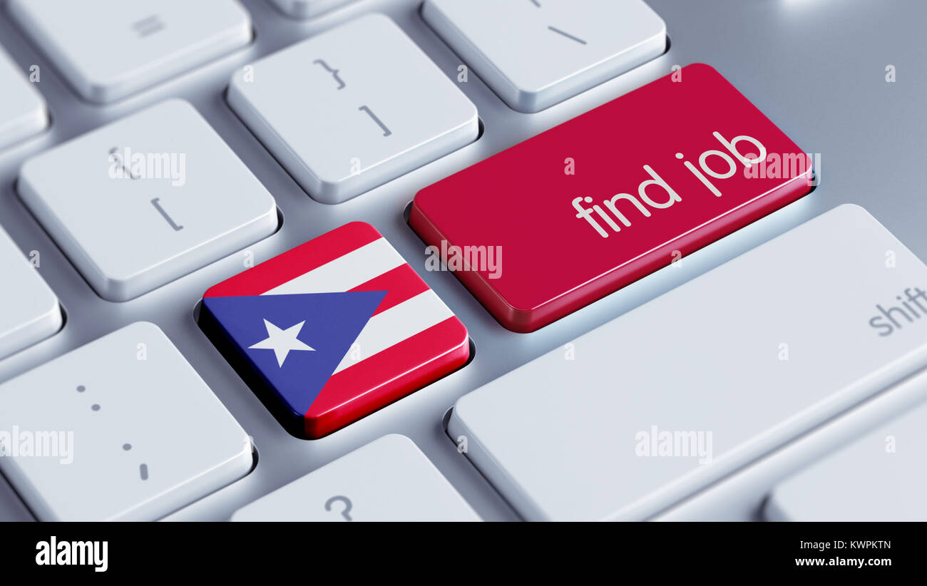 Puerto Rico High Resolution Find Job Concept Stock Photo - Alamy
