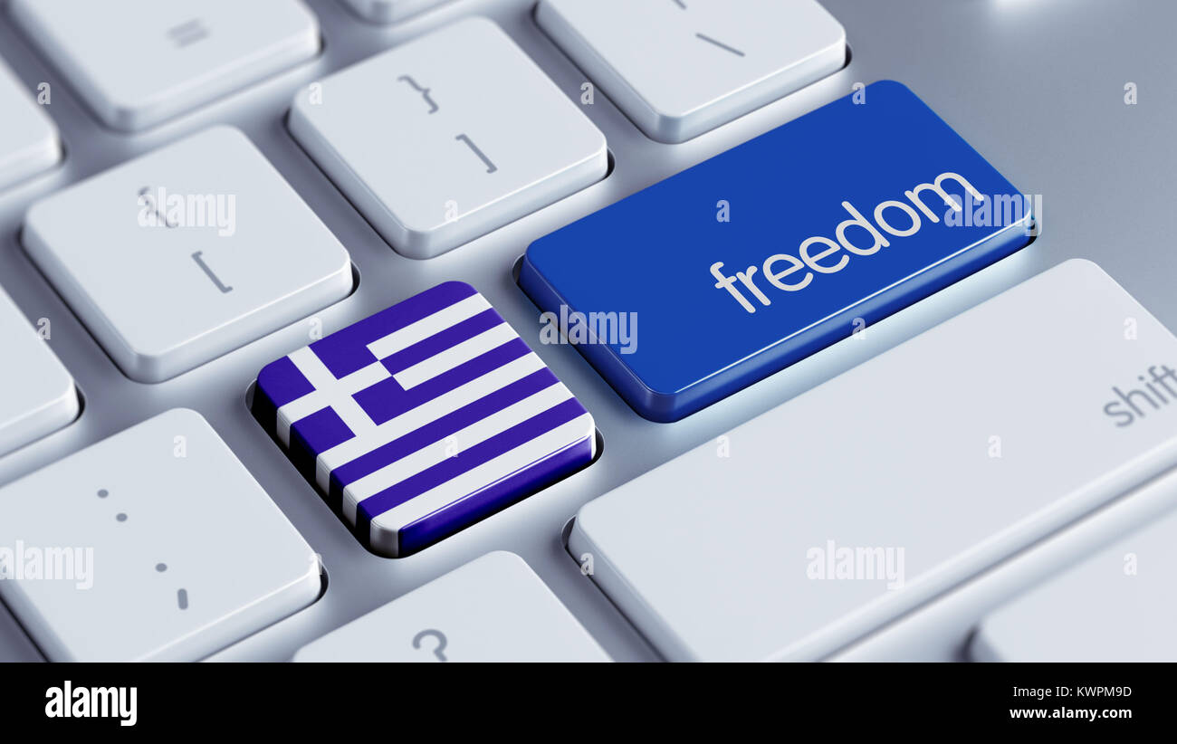 Greece High Resolution Freedom Concept Stock Photo - Alamy