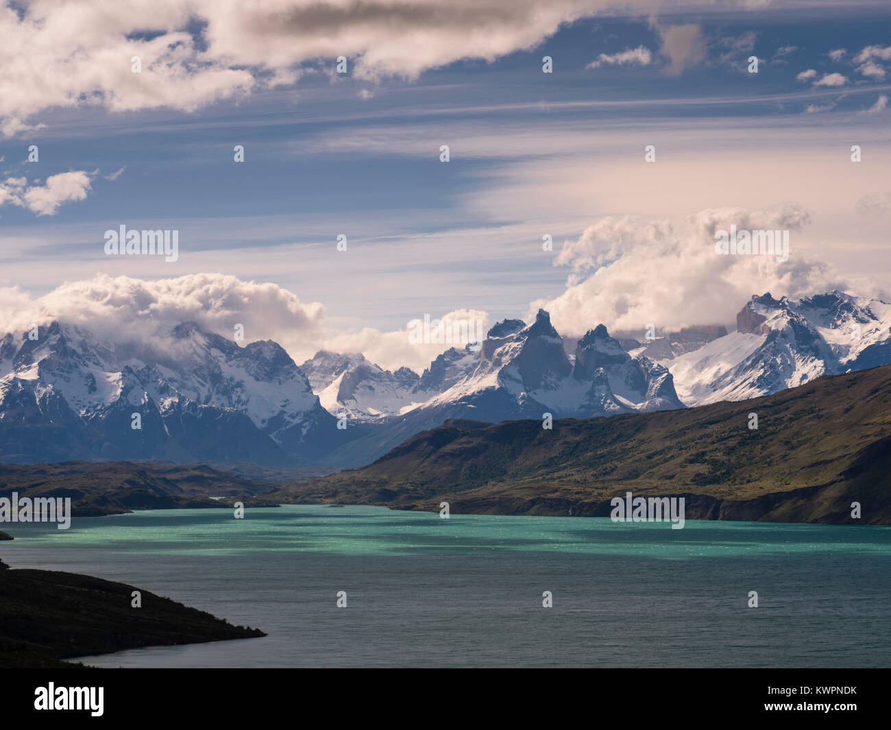 View of Lago del Toro, Torres del Paine National Park, Chile Stock ...