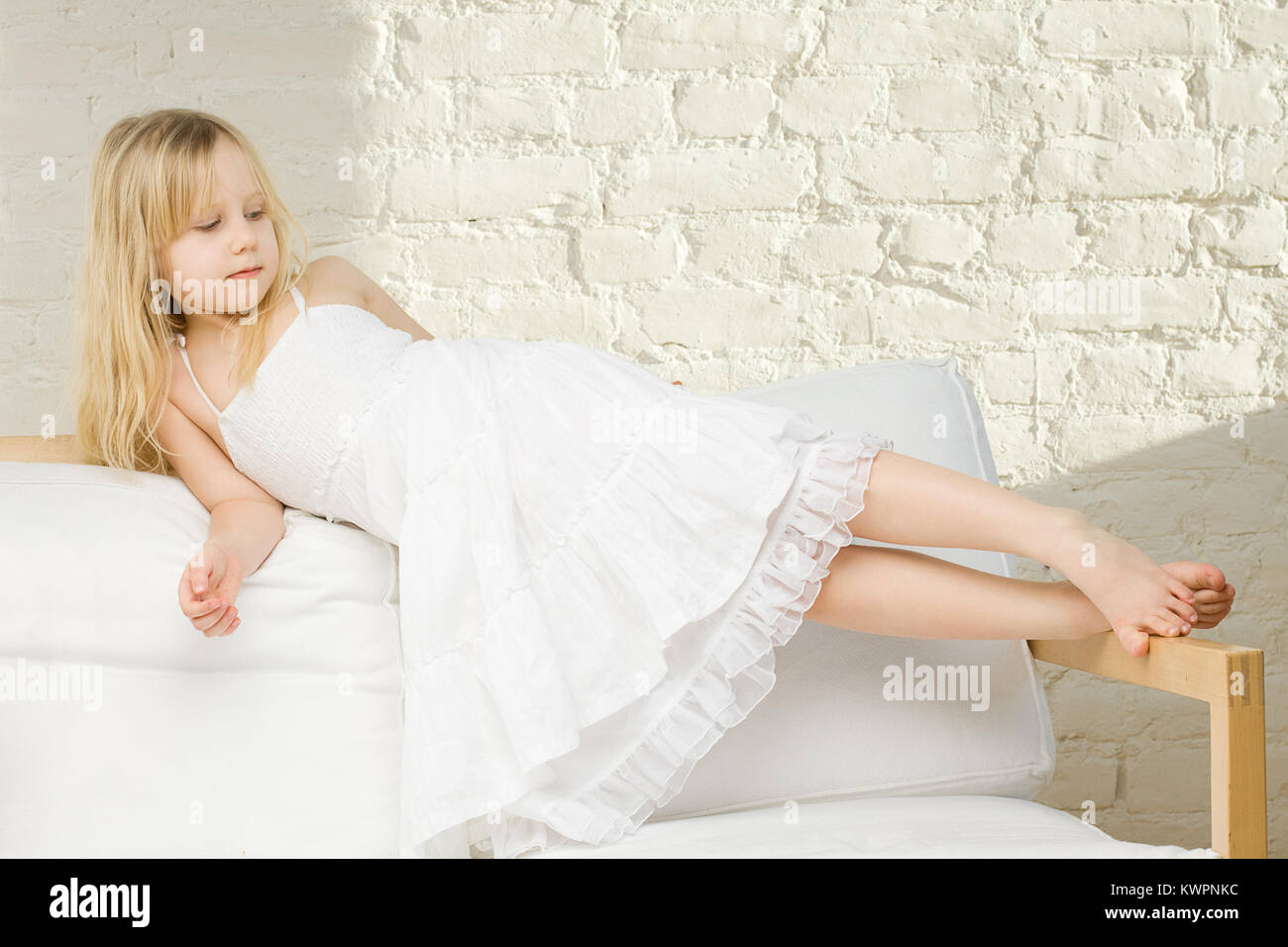 Child Girl Home Stock Photo Alamy