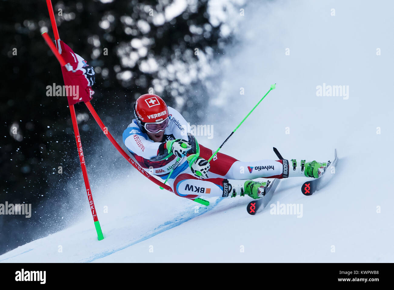 Alta Badia, Italy 17 December 2017. MURISIER Justin (Sui) competing in ...
