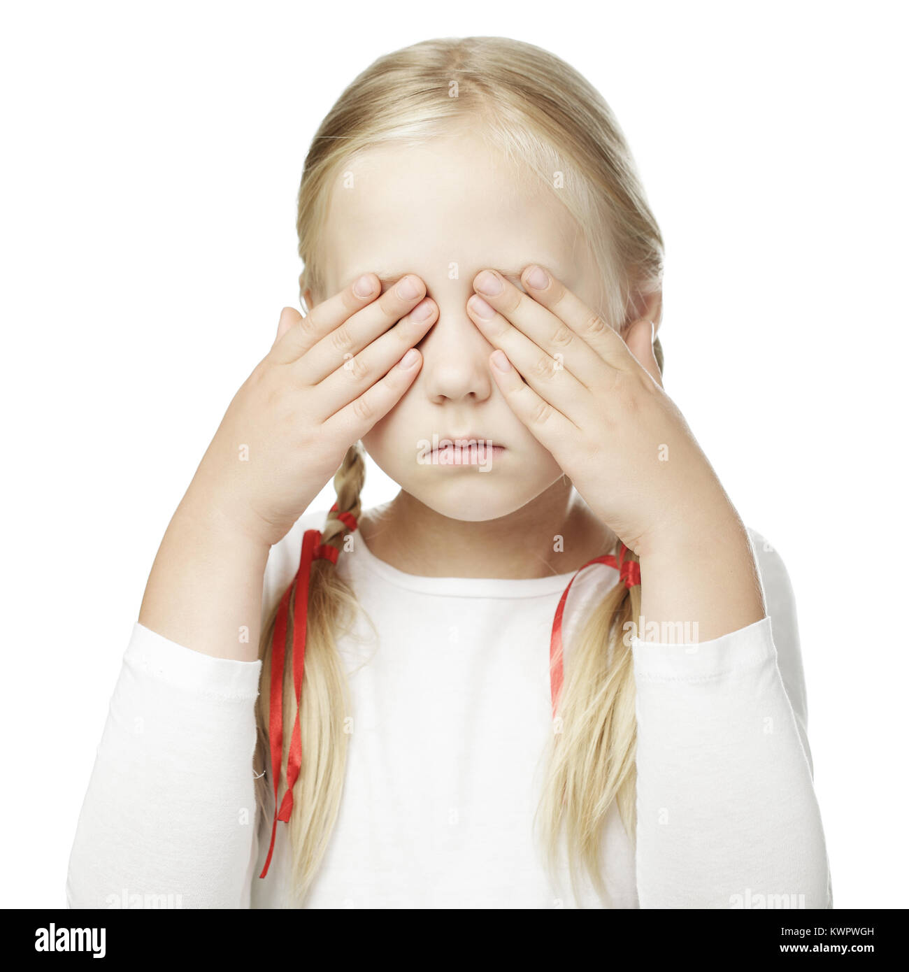 Child hand over face hi-res stock photography and images - Alamy