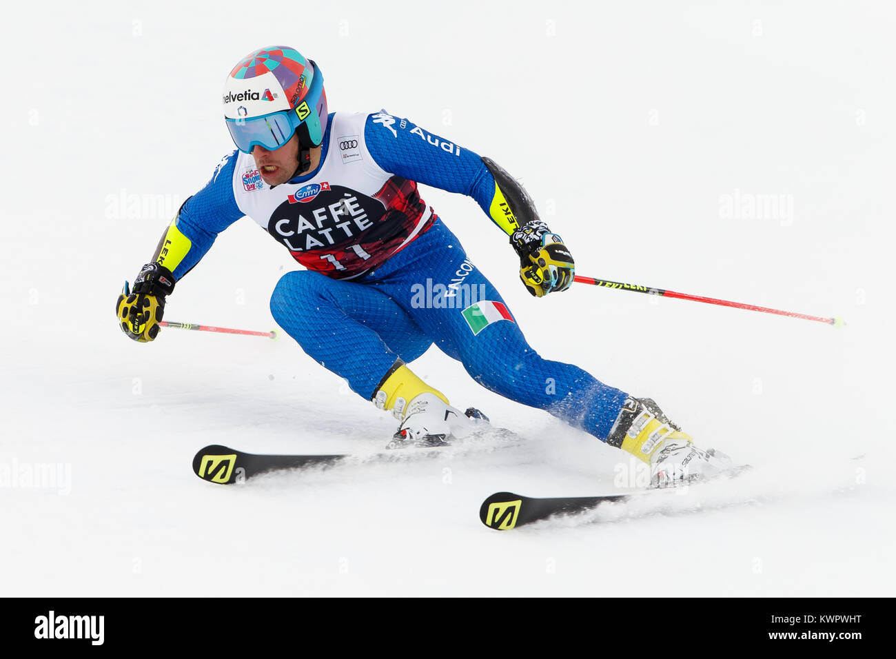 Alta Badia, Italy 17 December 2017. DE ALIPRANDINI Luca (Ita) competing ...
