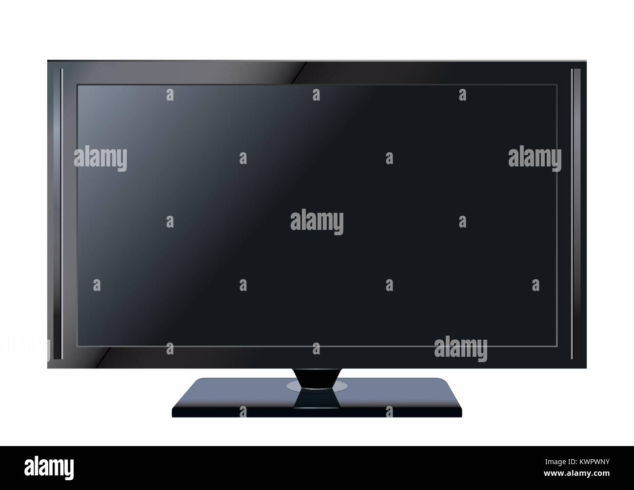 TV flat screen lcd plasma realistic vector illustration Stock Vector ...