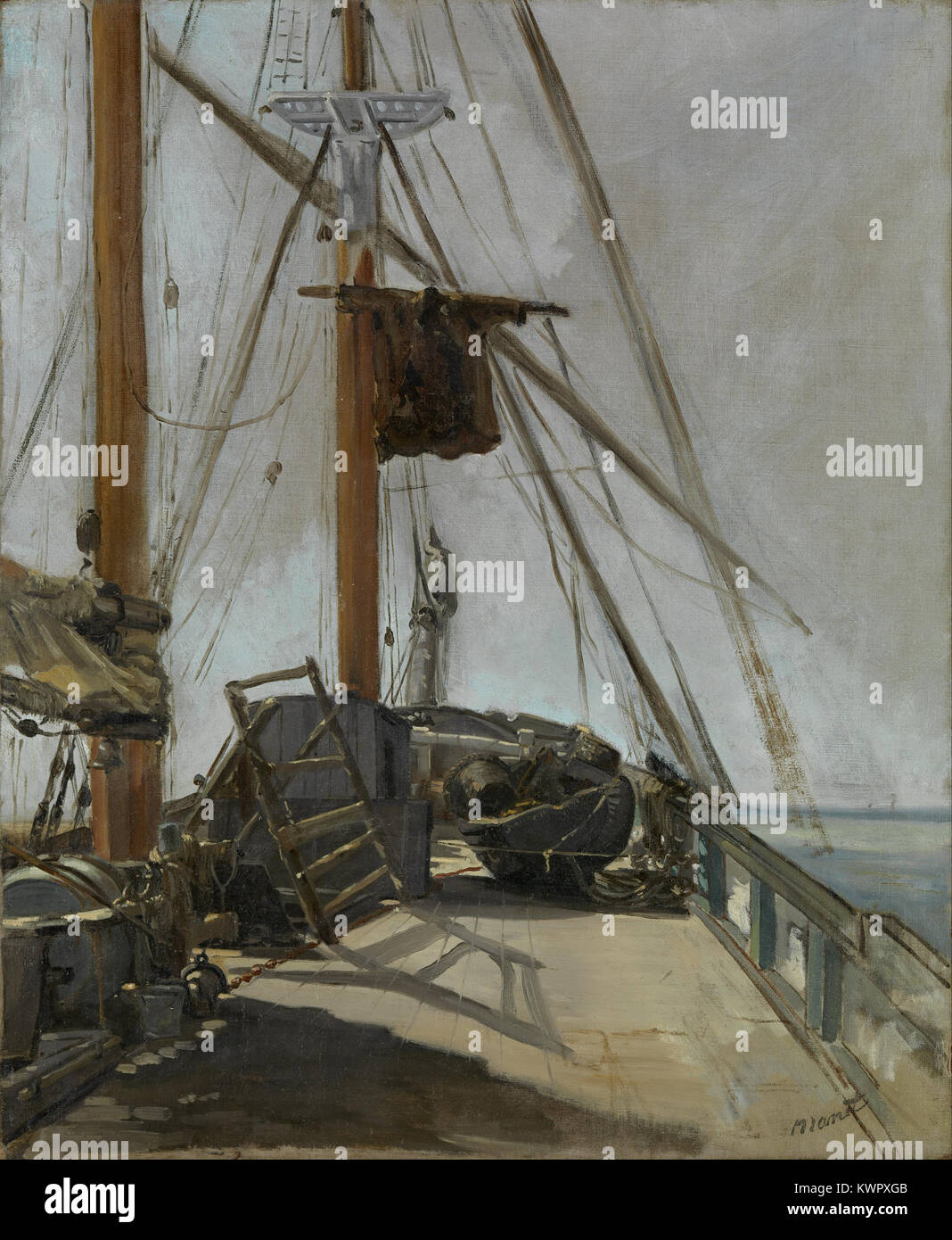 Édouard Manet - The ship's deck - Google Art Project Stock Photo - Alamy