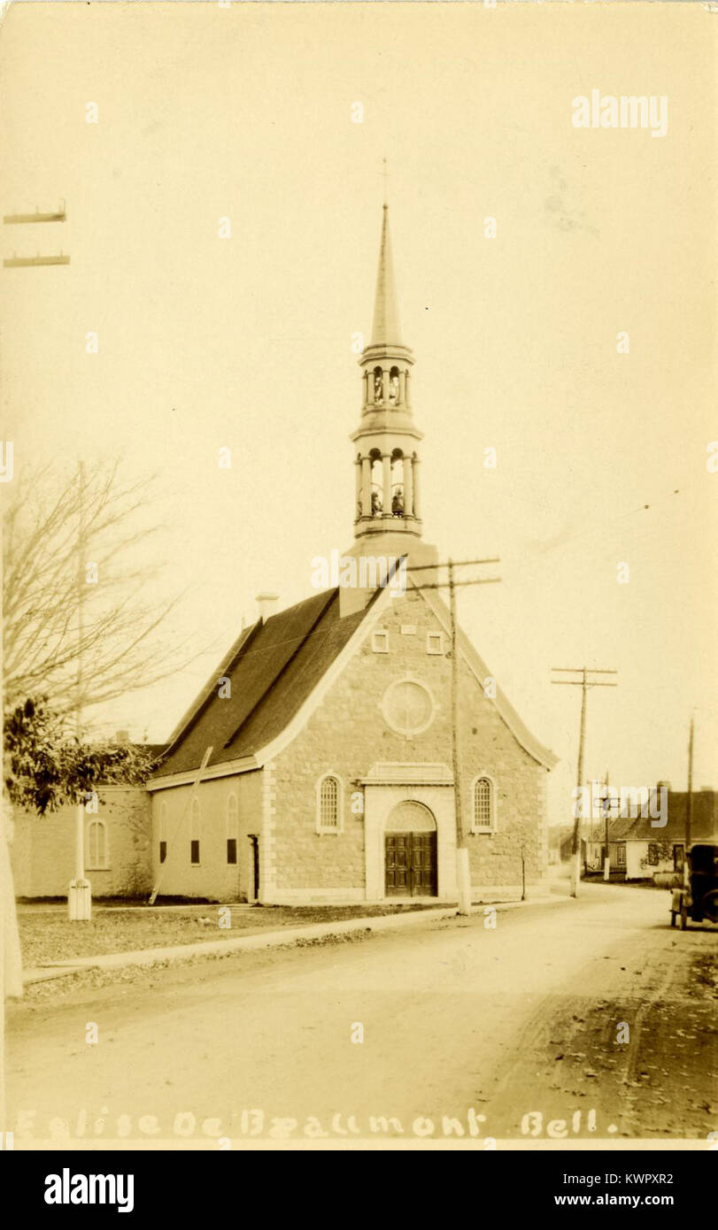 An image of the Église de Beaumont, a notable church in Quebec, Canada ...