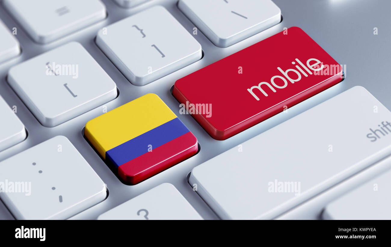 Colombia High Resolution Mobile Concept Stock Photo - Alamy
