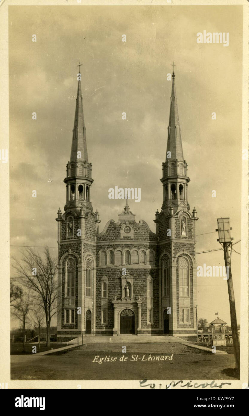 Photograph of the Church of Saint-Léonard in Nicolet County, Quebec ...