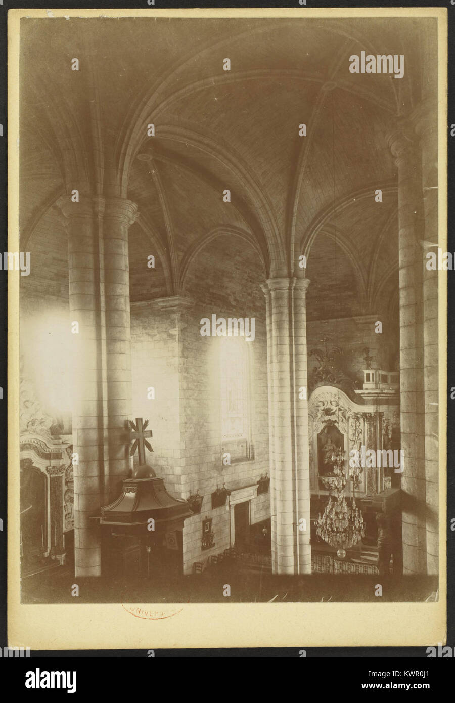 This architectural drawing by J-A Brutails depicts the Romanesque ...