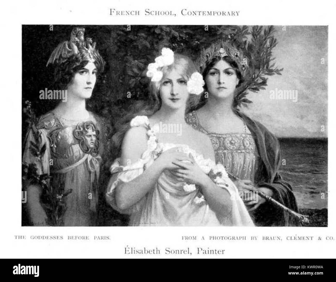 Élisabeth Sonrel's painting 'The Goddesses Before Paris' reflects ...