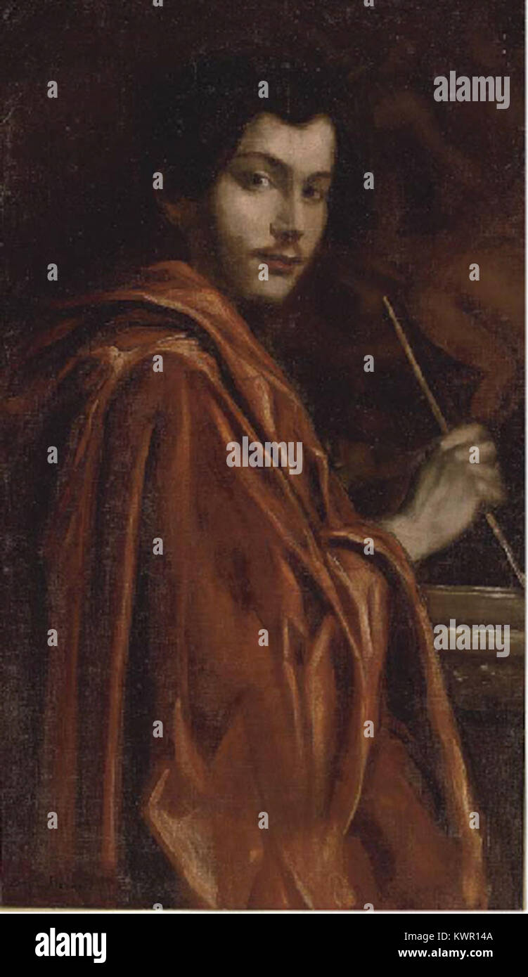 Émile Bernard Portrait of a painter in a red robe Stock Photo - Alamy