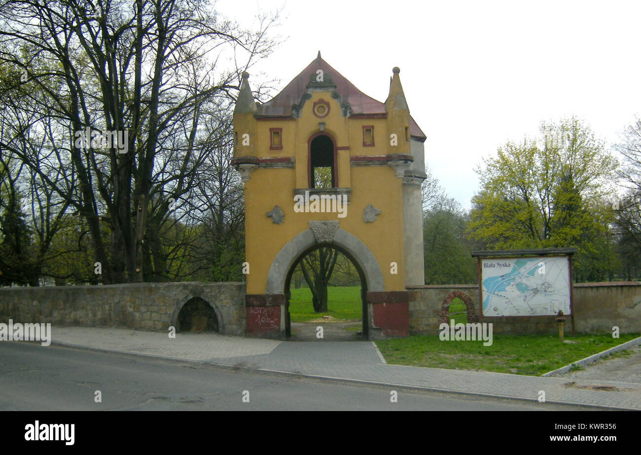 A photograph of the Biała Nyska gate, highlighting its historical ...