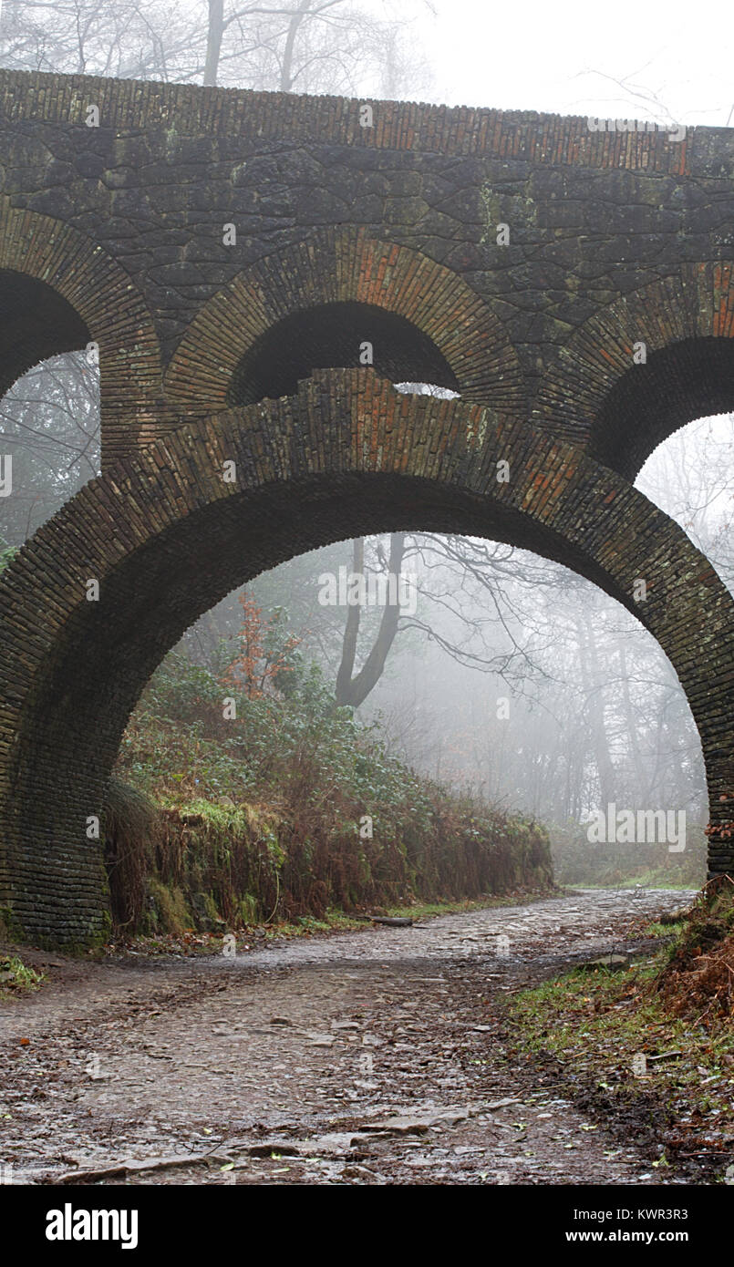 Seven Arched Bridge, The terraced Gardens, Rivington, near Horwich and ...