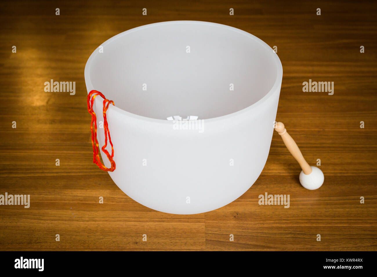 Big crystal singing bowl solo close up Stock Photo - Alamy