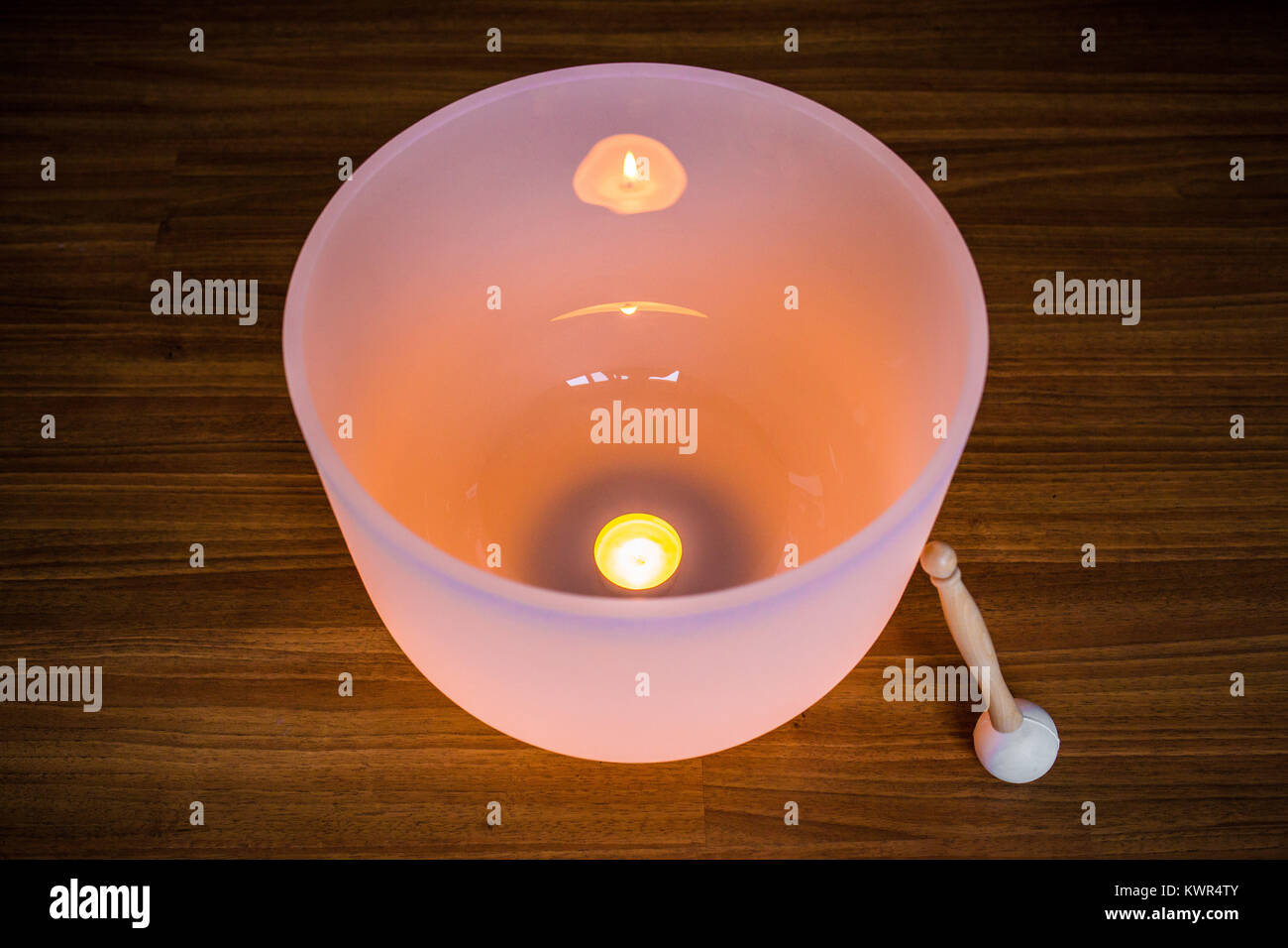 Big crystal singing bowl solo close up Stock Photo - Alamy