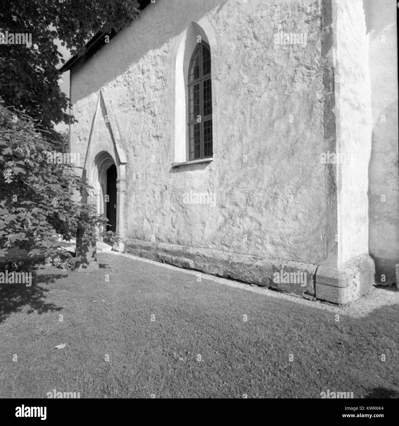 Östergarn Church on Gotland, Sweden, is a 13th-century limestone church ...