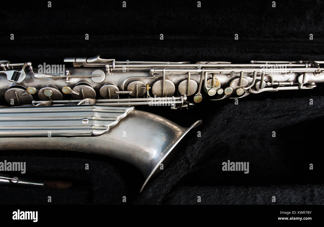 Alto saxophone in case hi-res stock photography and images - Alamy