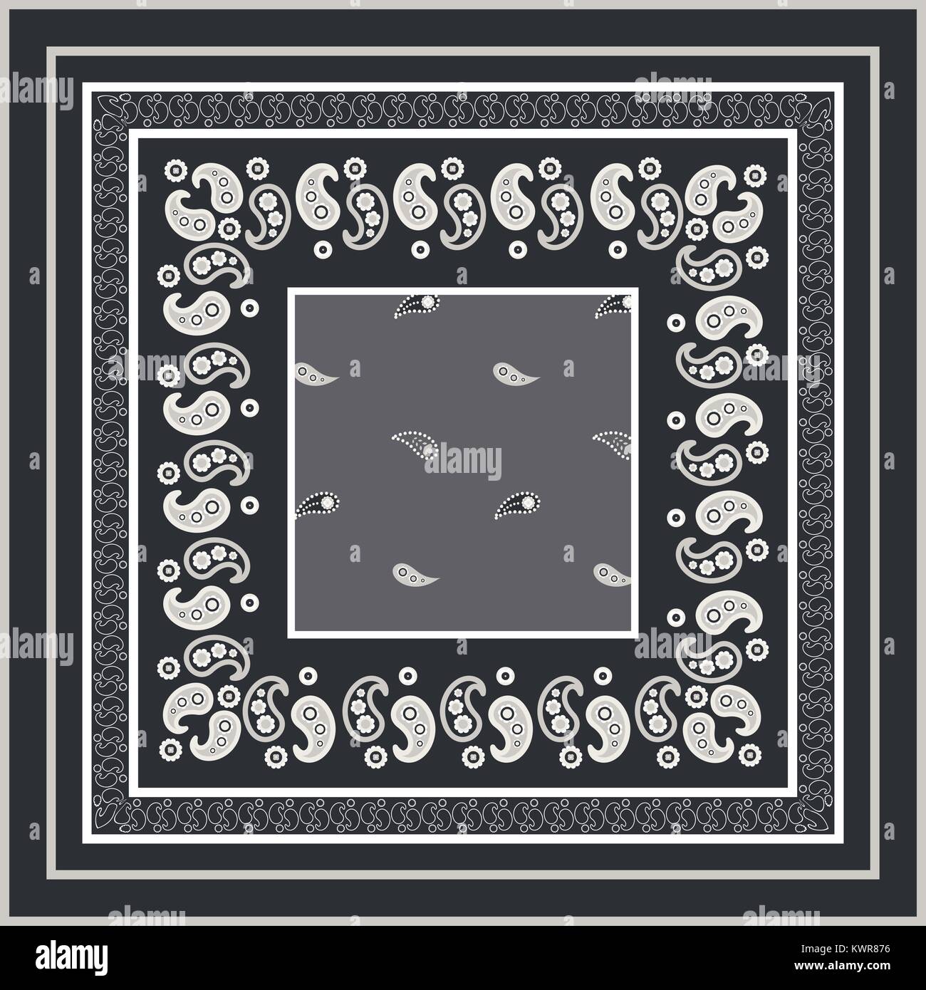 Shawl border Stock Vector Images - Alamy