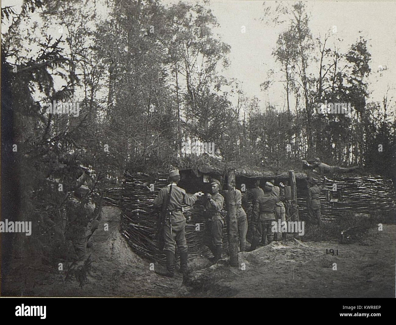 A military photograph depicting the infantry position at Stl.Galuzia ...