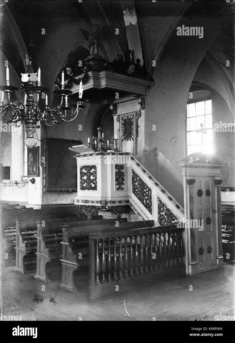 A photograph of Östra Ryd Church in Sweden, captured in the KMB archive ...