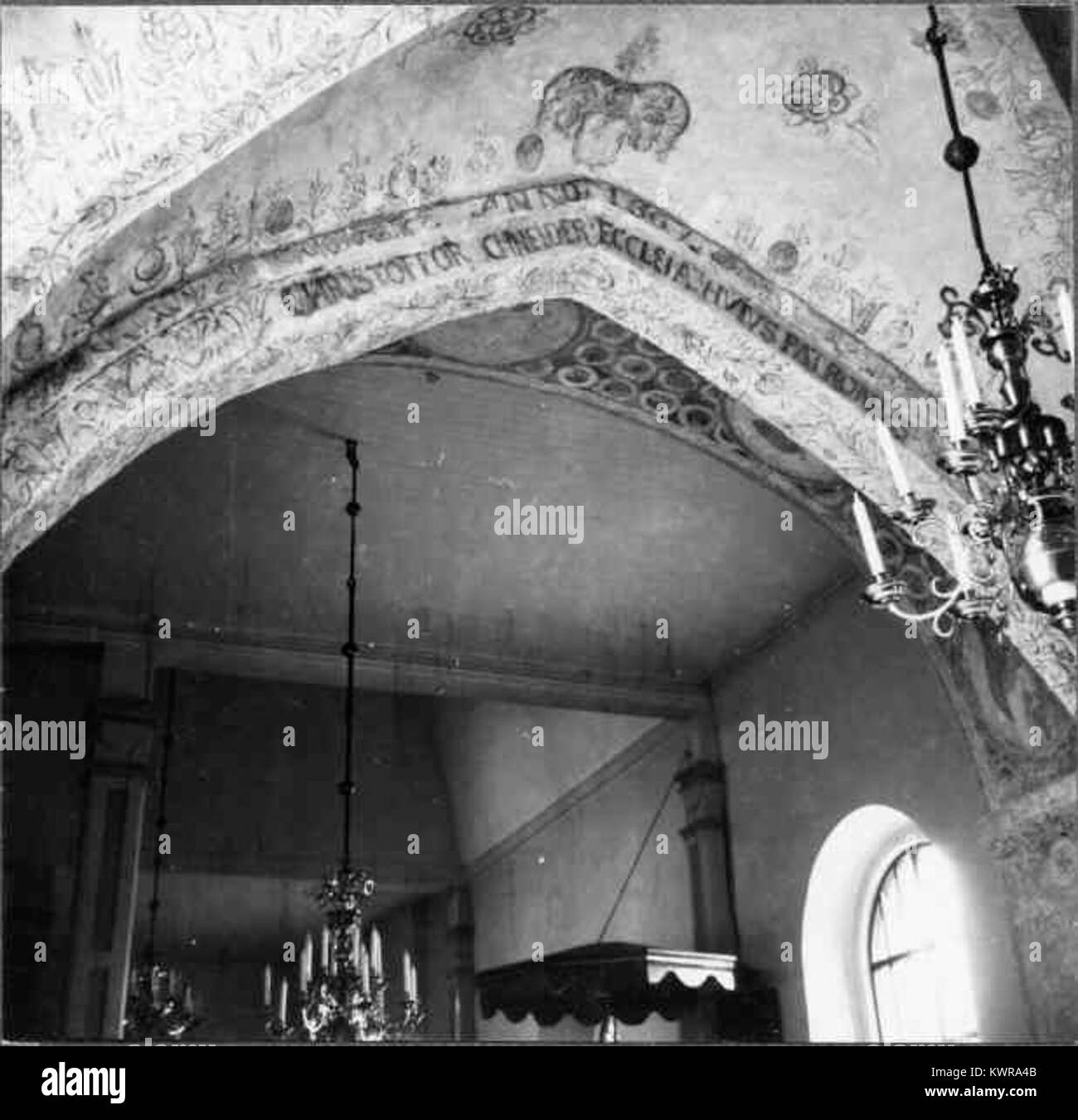 This image shows the exterior of Strö Sallerups Church, a historic ...