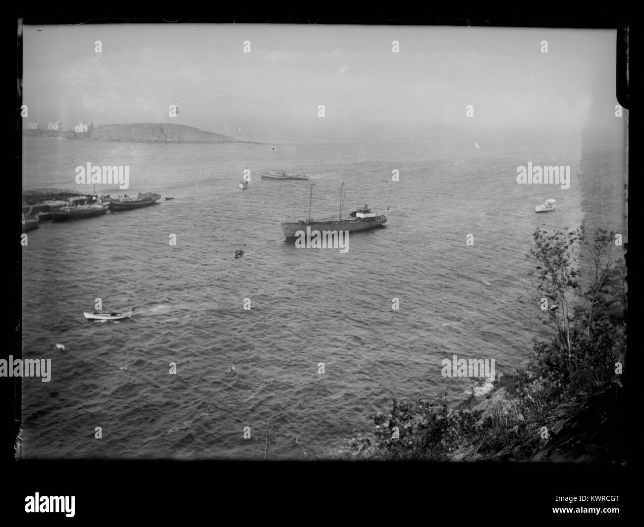 A historical photograph from 1917 depicting a scene from rural Norway ...