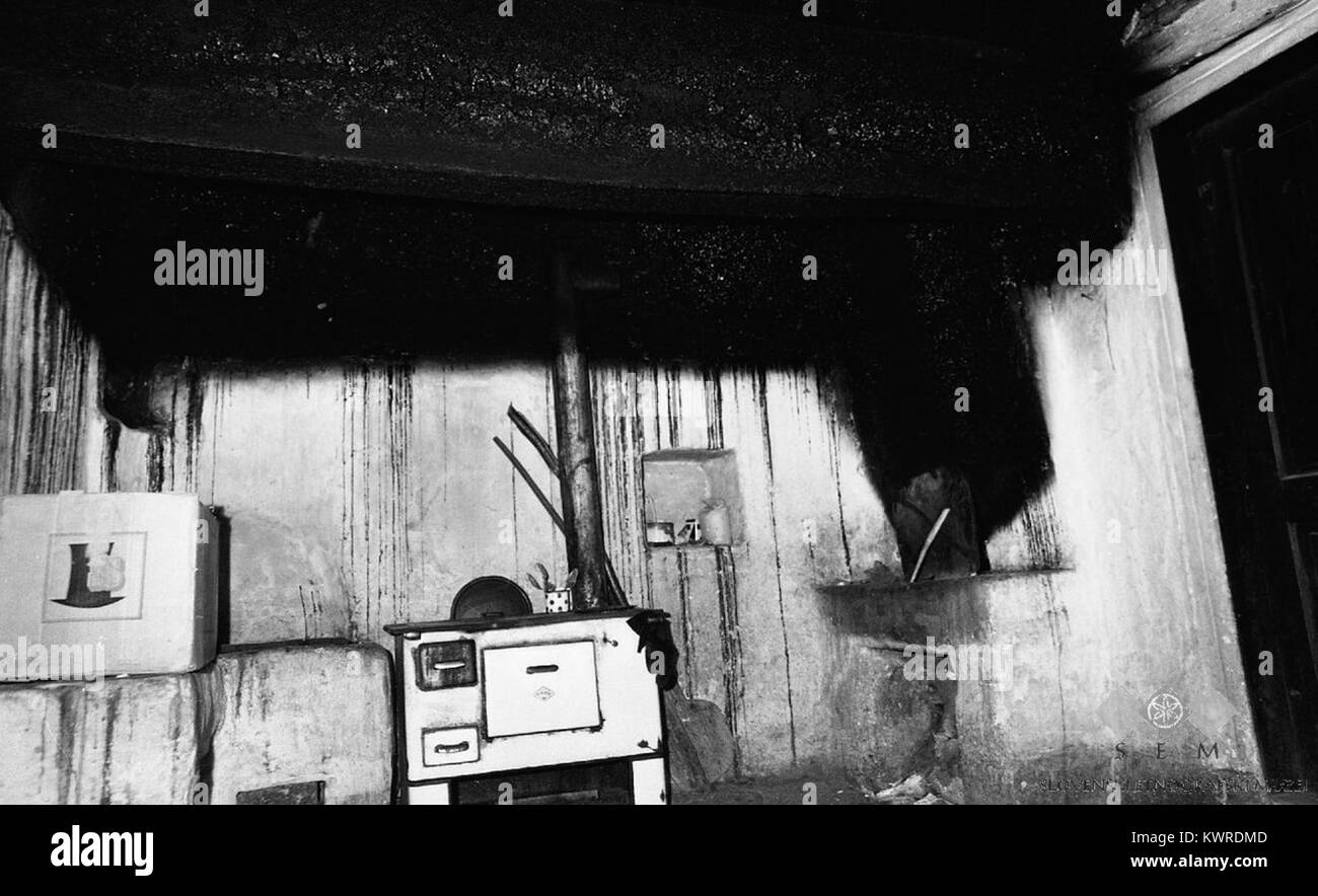 Black kitchen stove hearth Black and White Stock Photos & Images - Alamy