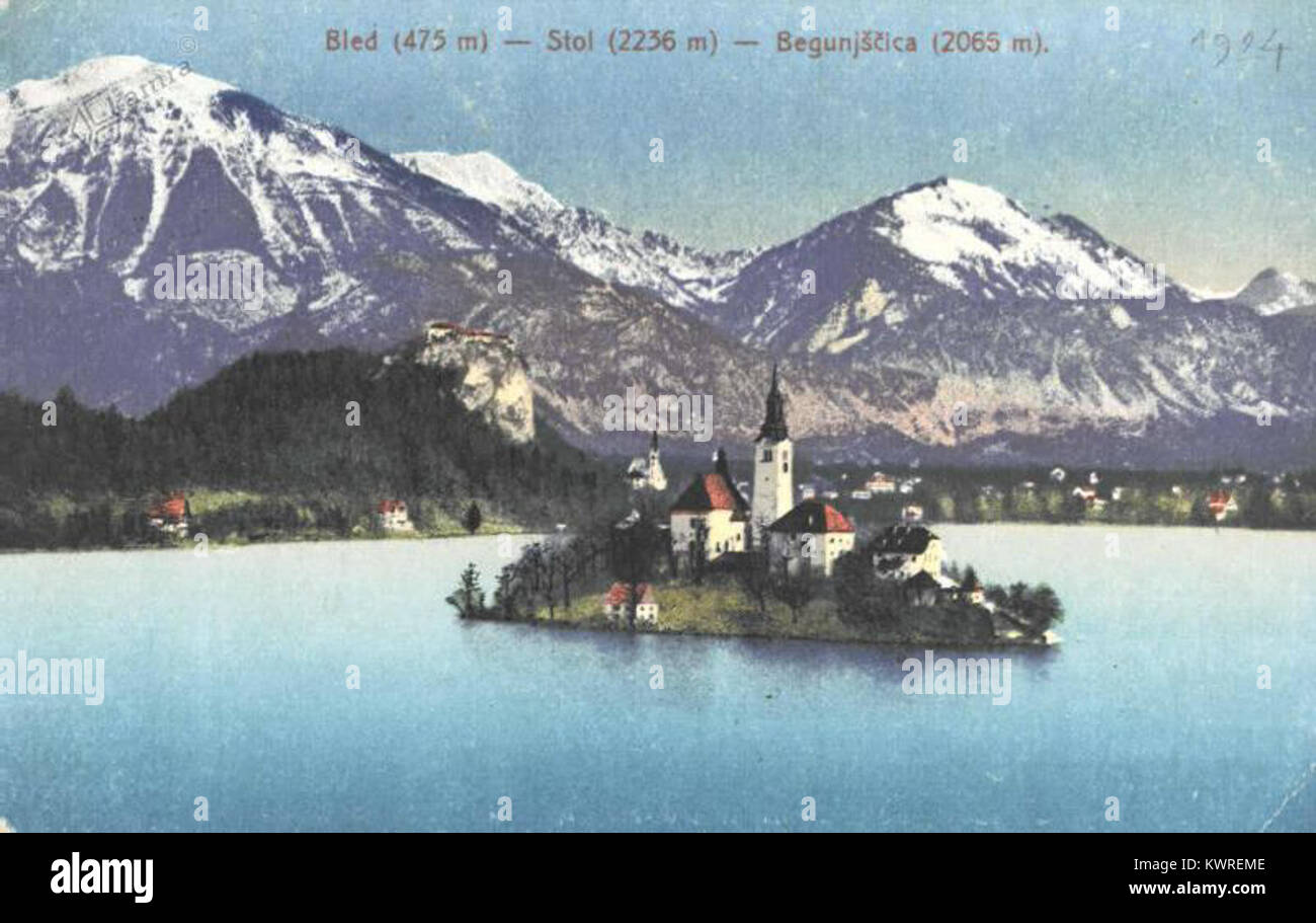 Razglednica Bleda (3 Stock Photo - Alamy