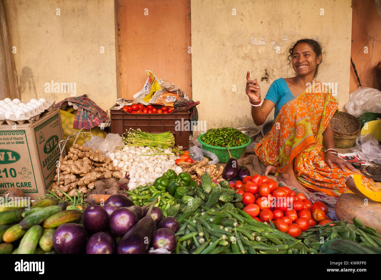 Fruit vegetable market india hi-res stock photography and images - Alamy