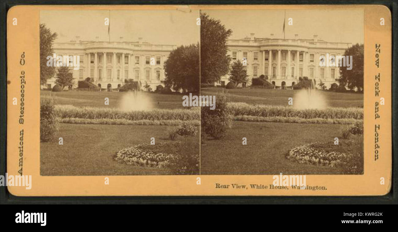 Rear view, White House, Washington, from Robert N. Dennis collection of ...