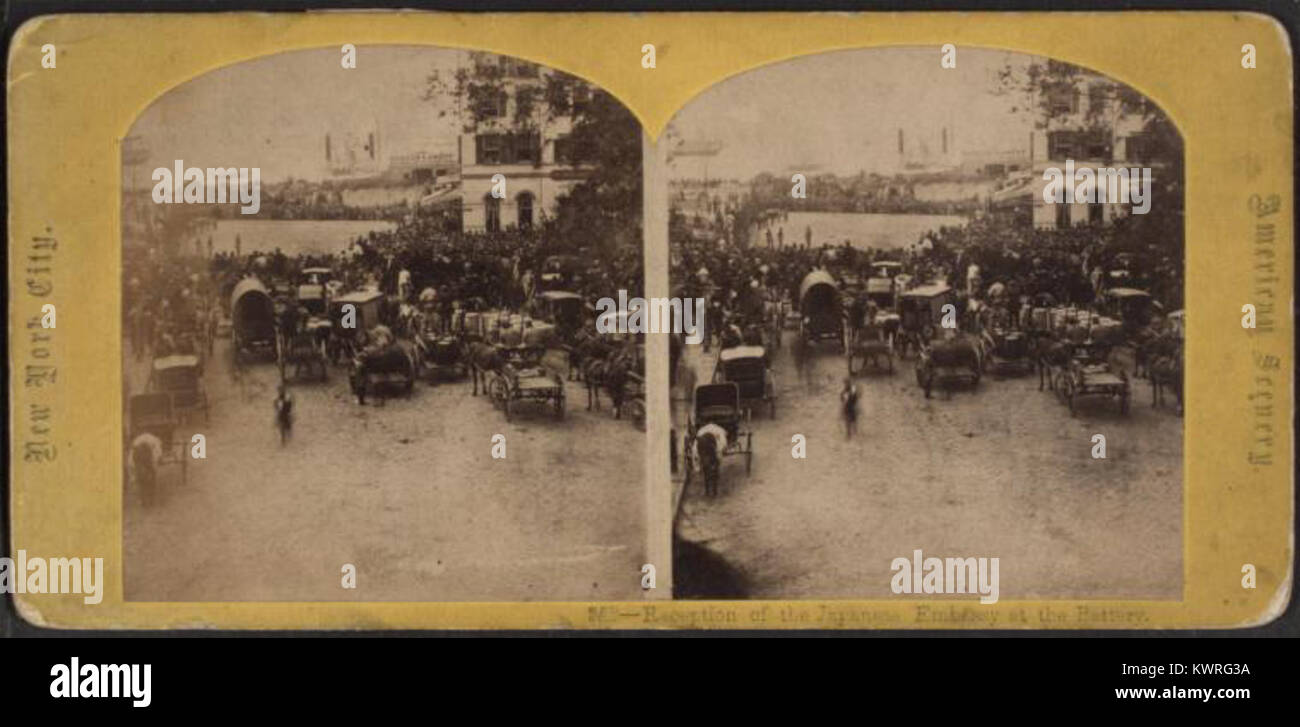 Reception of the Japanese Embassy at the Battery, from Robert N. Dennis ...