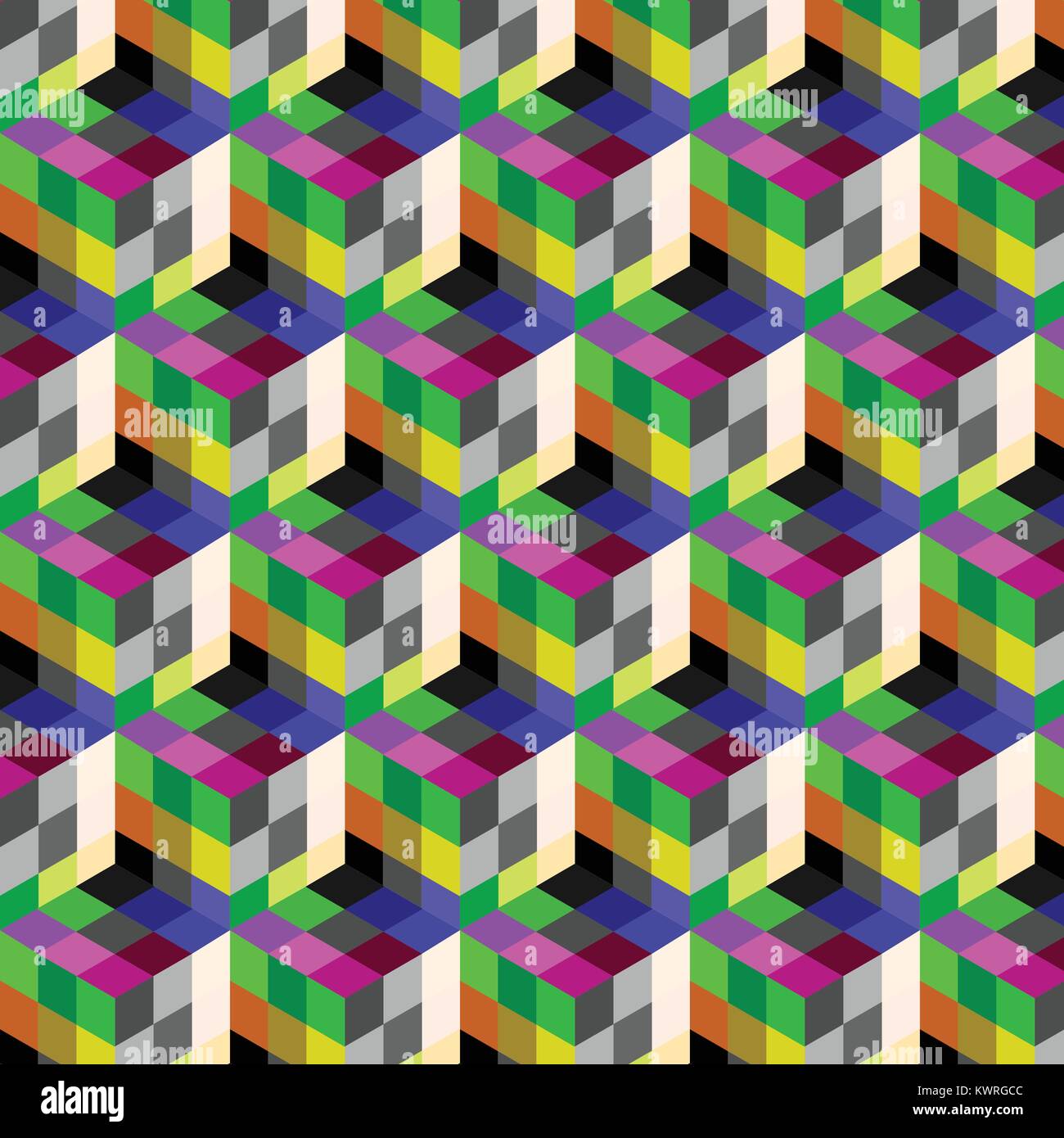 Abstract Cube Pattern Colorful Design Geometric 3d Vector Wallpaper Cube Pattern Background