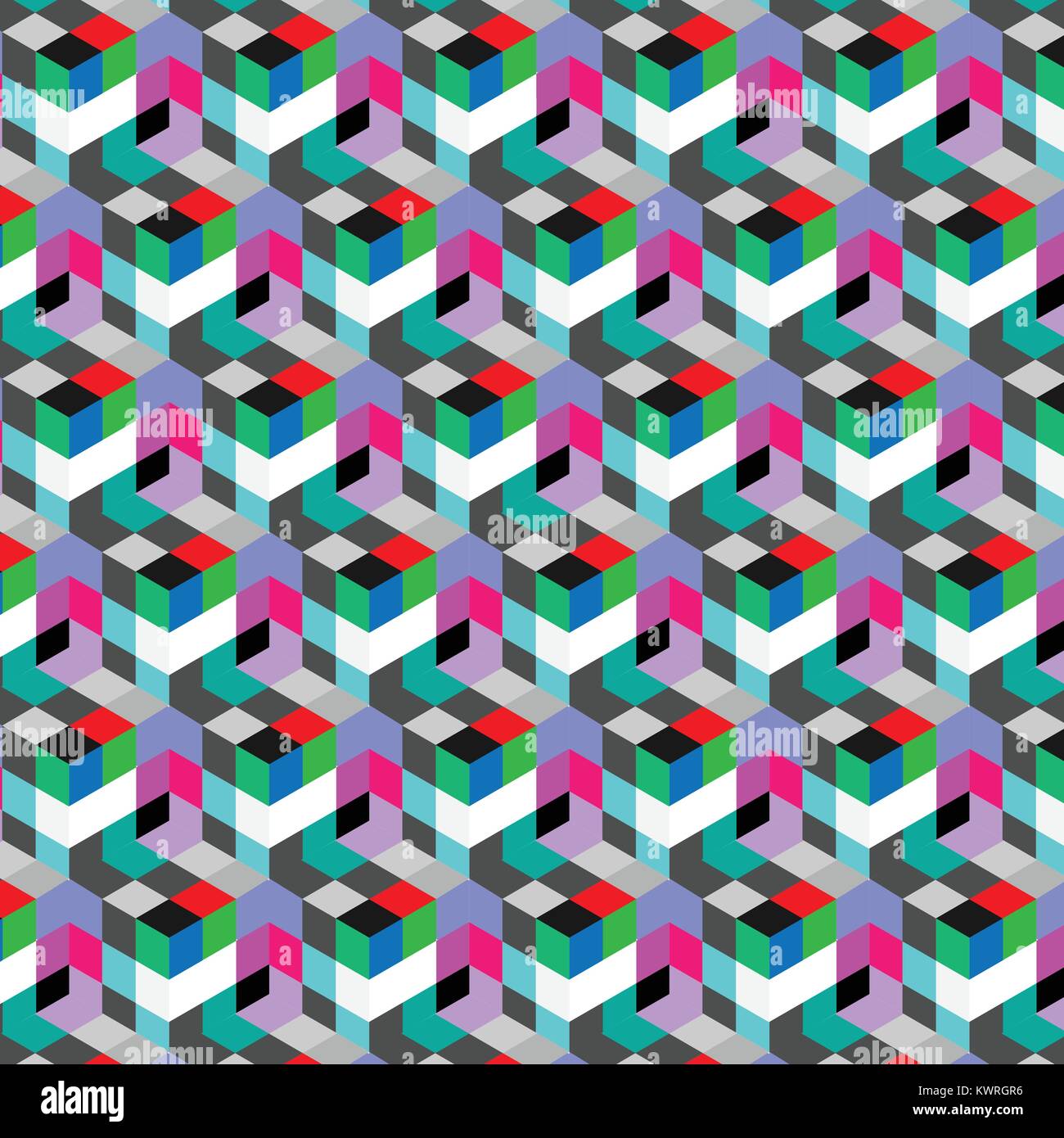 abstract cube pattern. Colorful design, geometric 3d vector wallpaper ...