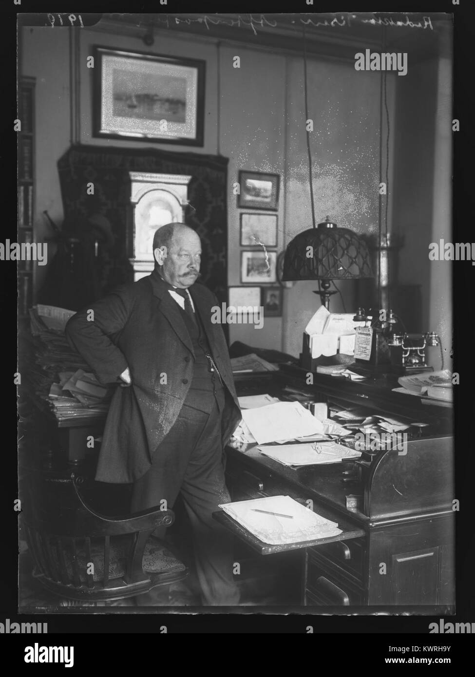 A historical photograph of editor Diesen from the Norwegian National ...