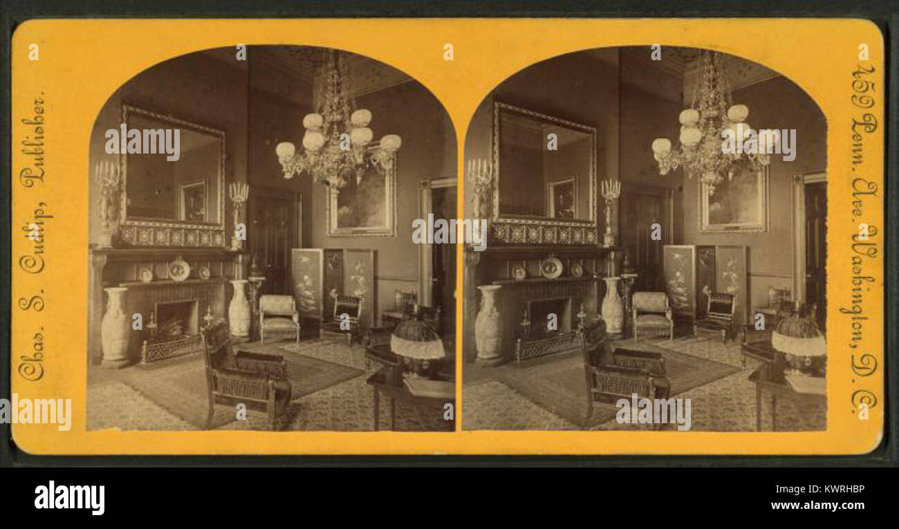 The Red Room in the White House, captured in stereoscopic views from ...