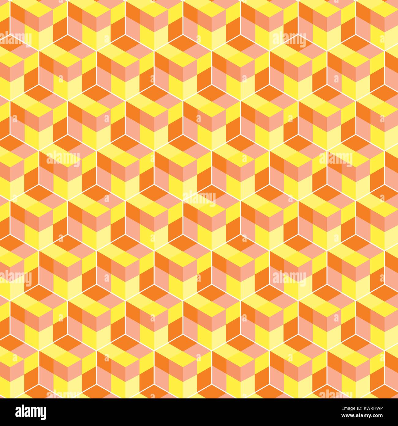 seamless, abstract cube pattern. Colorful design, geometric 3d vector ...