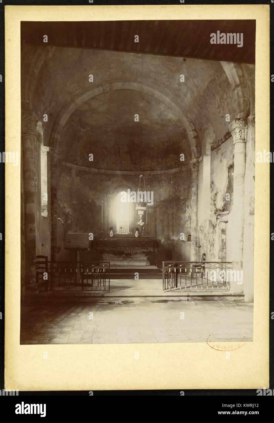 An interior photograph of the Église Saint-Pierre de Mons de Belin-Béliet, a church in France ...