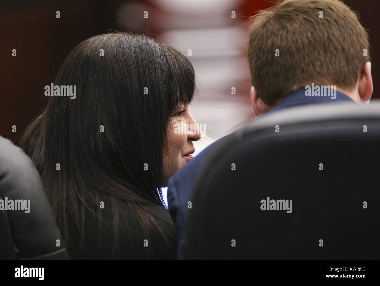 Rock Island, Iowa, USA. 15th Mar, 2017. Defense Attorney Dora ...