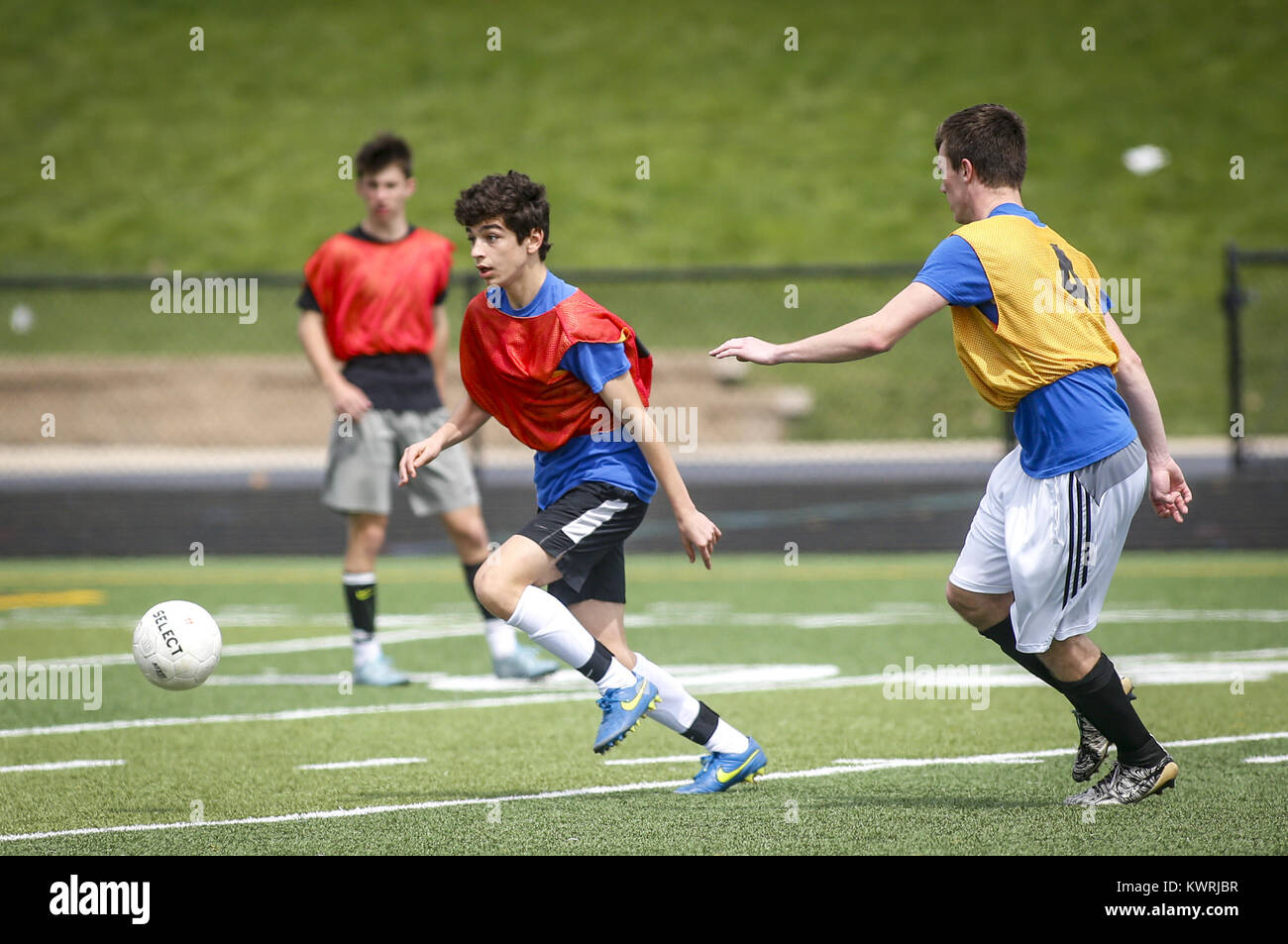 Bettendorf, Iowa, USA. 14th Apr, 2017. Freshman George Elias, 15 ...