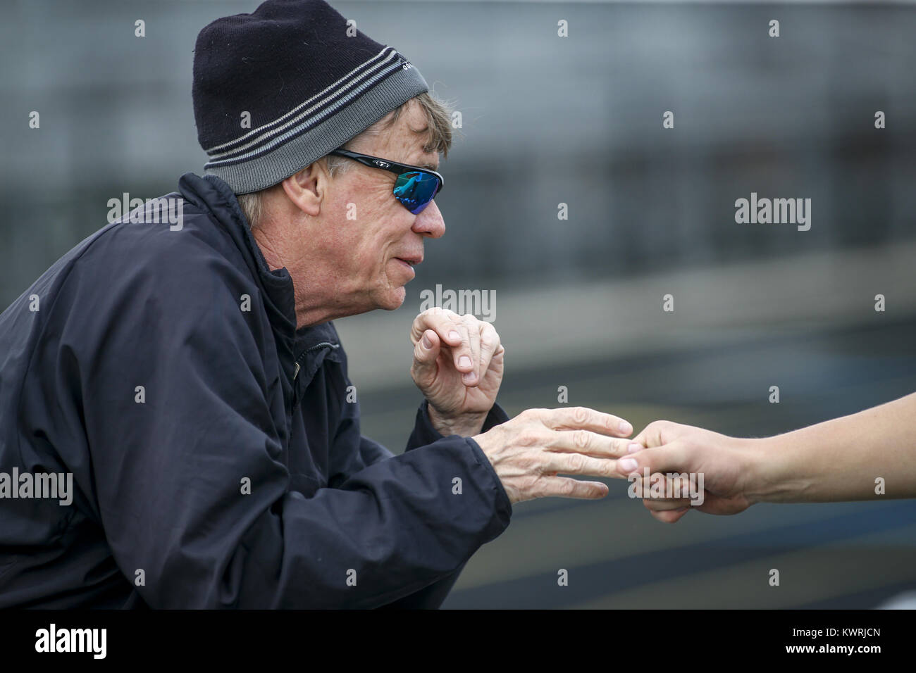 Bettendorf, Iowa, USA. 14th Apr, 2017. Head Coach Ben Pennington gives ...
