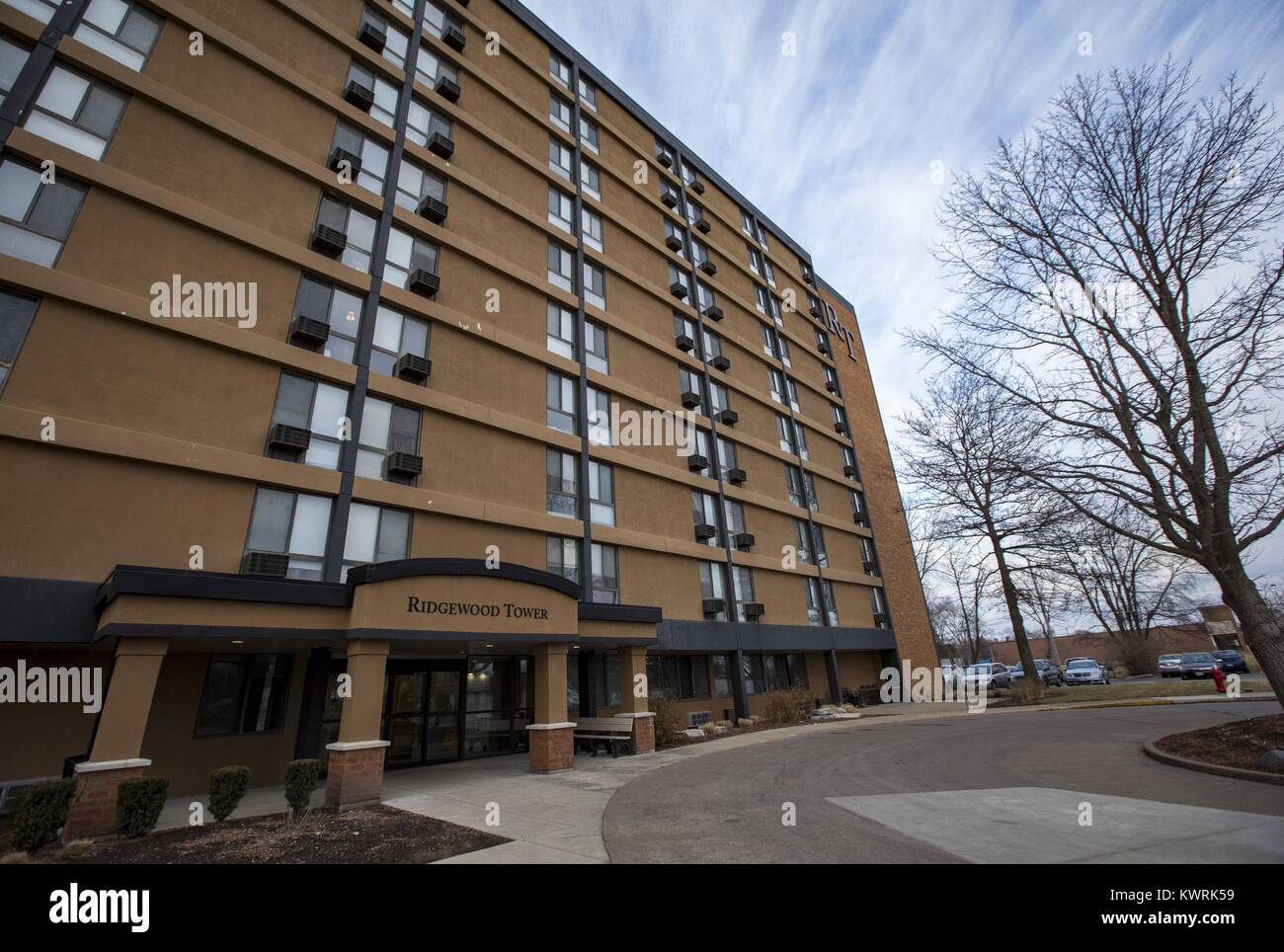 Moline, Iowa, USA. 31st Jan, 2017. Ridgewood Tower is seen as ...