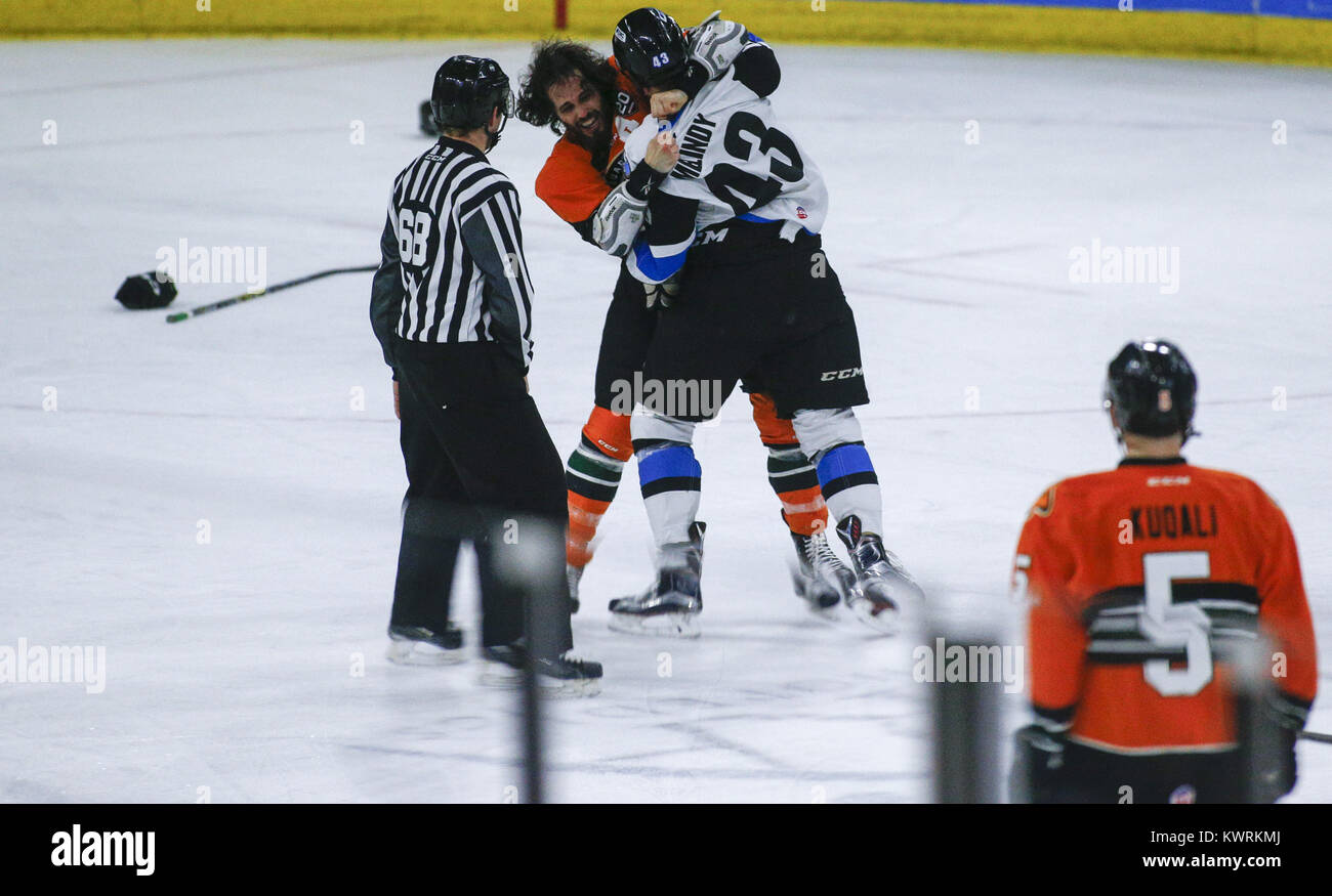 Moline, Iowa, USA. 26th Feb, 2017. Mallards forward Grant Arnold gets ...